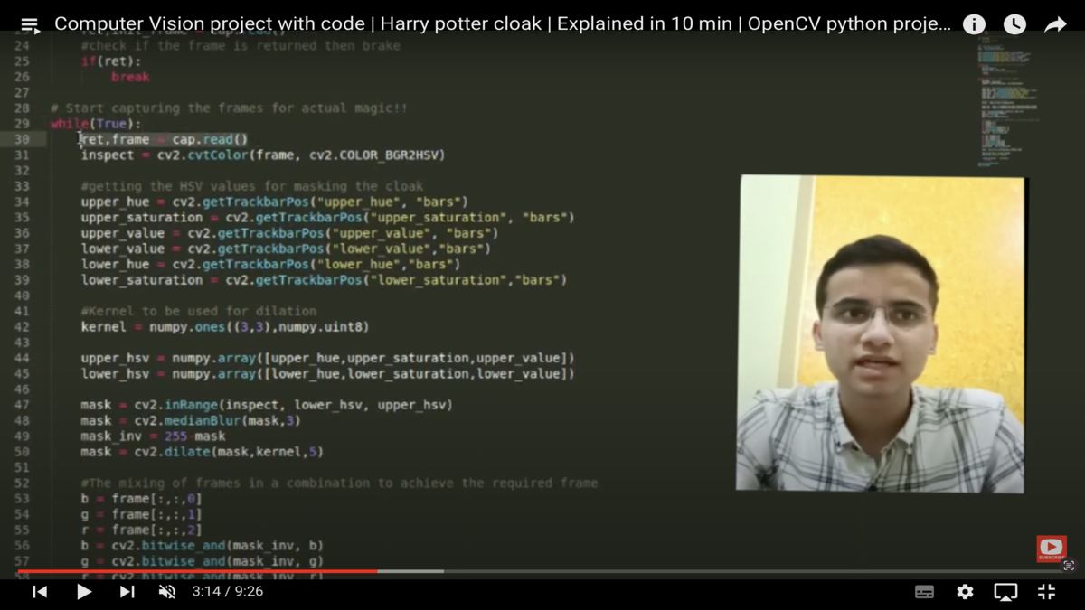 Computer Vision Project With Code Harry Potter Cloak Explained In 10 Min Opencv Python